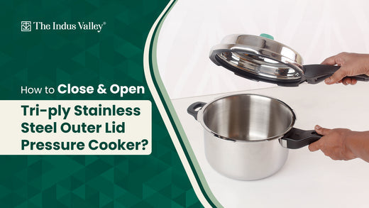 How To Close & Open Tri-Ply Stainless Steel Outer Lid Pressure Cooker ...