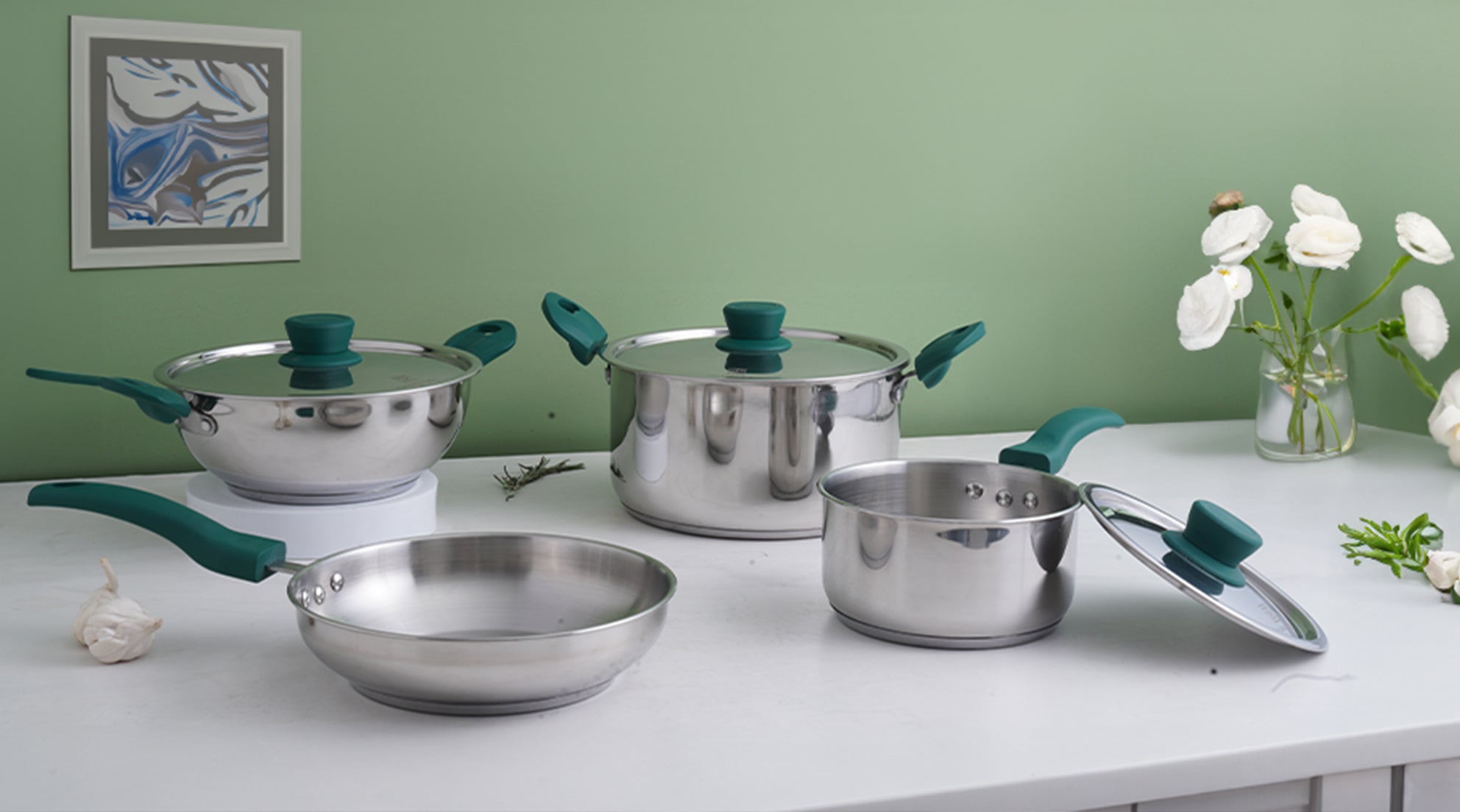 Tri-Steel Cookware Set Combo – The Indus Valley