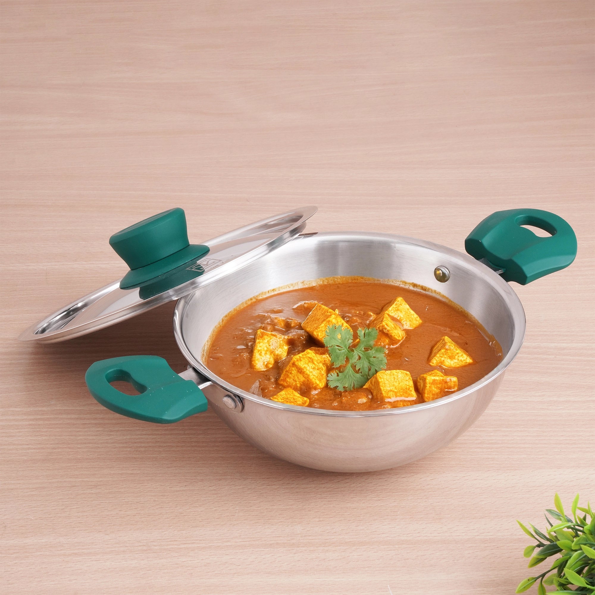 Buy Best Tri-ply Stainless Steel kadai/kadhai Online - The Indus Valley