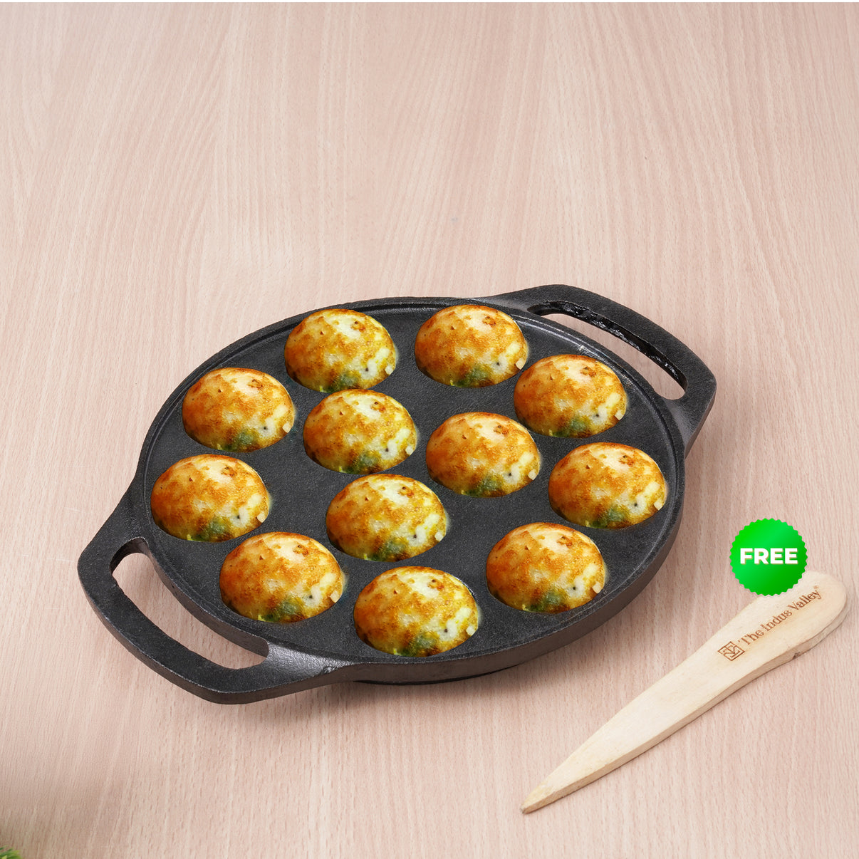 Buy Best Cast Iron Kuzhi Paniyaram/Appe/Ponganalu Pan 12 Pit Online ...