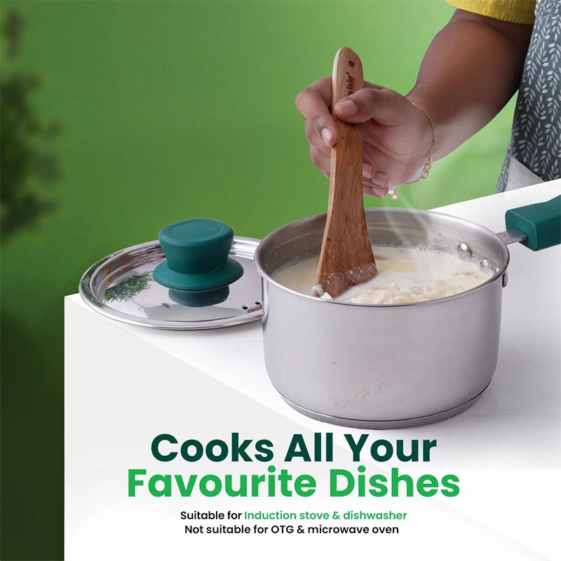 Buy Stainless Saucepan/Milk/Tea Pan with Lid Online at Best Prices in ...
