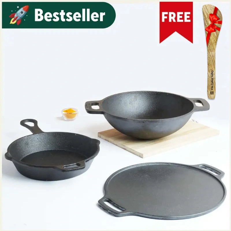 Buy Cast Iron Cookware Set Online at Best Offers & Prices in India ...