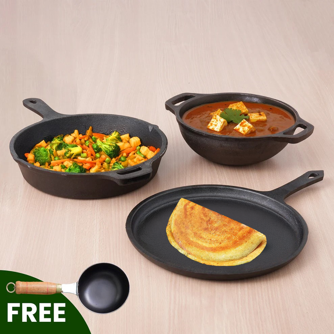 Buy Cast Iron Cookware Set Online at Best Offers & Prices in India ...