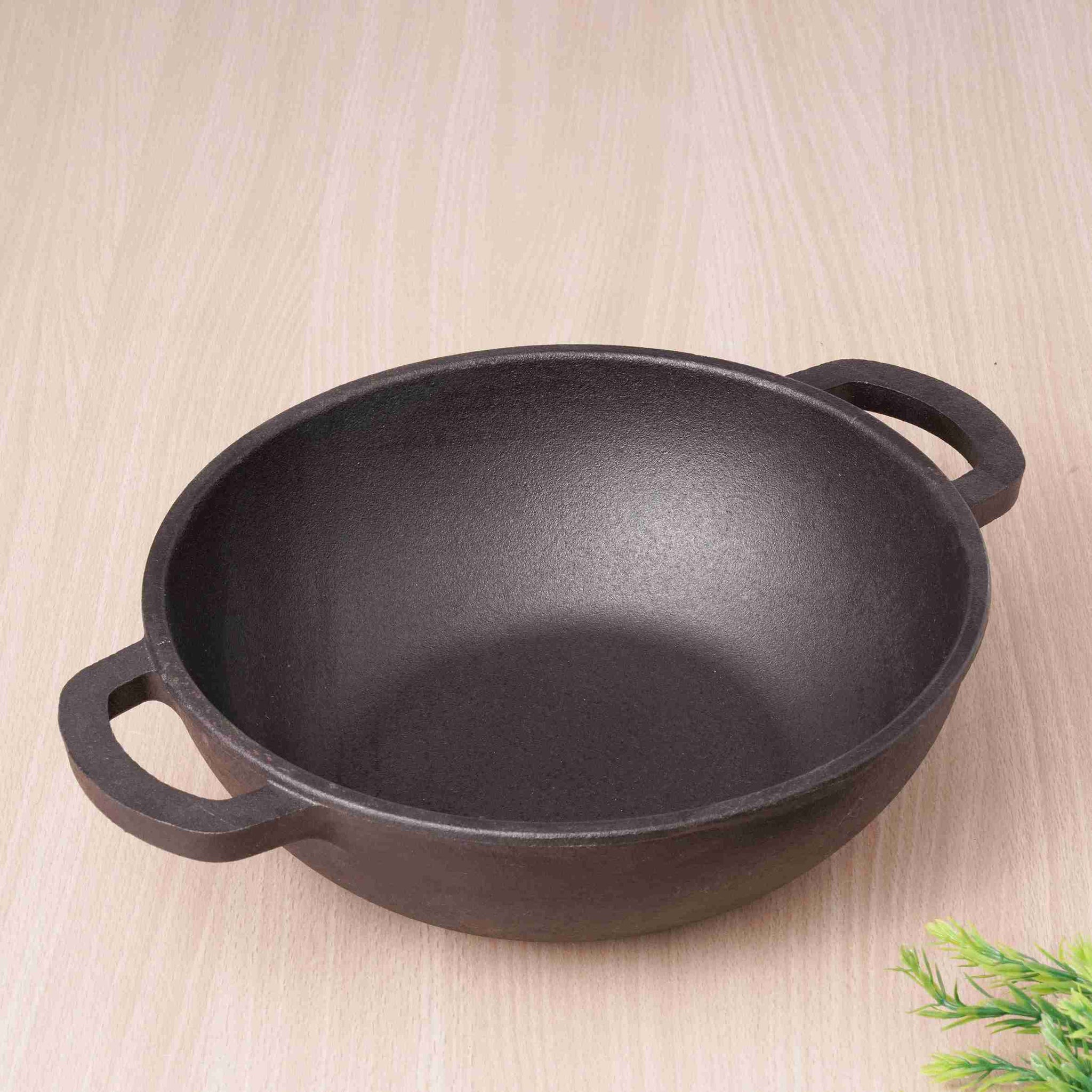 Buy Best Cast Iron Deep Kadai / Kadhai Online in India at Best Prices ...