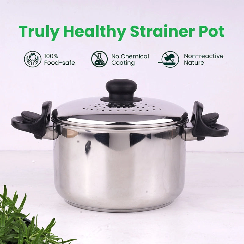 Tri-steel Multi Purpose Stainless Steel Strainer with Sandwich bottom ...