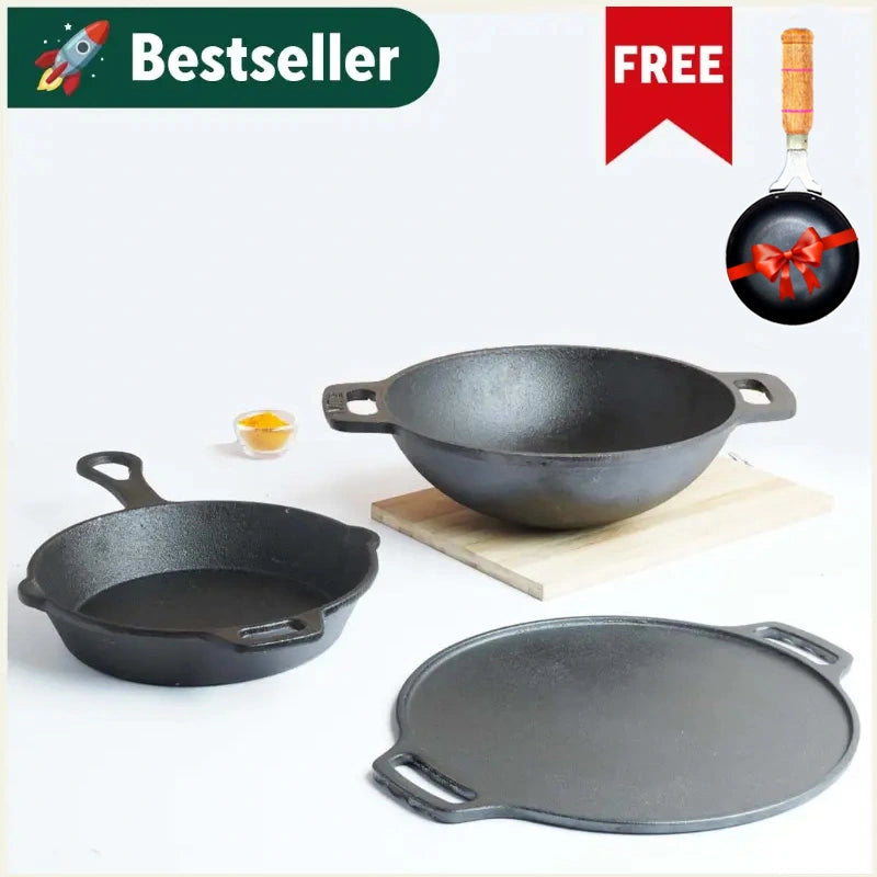 Buy Cast Iron Cookware Set Online at Best Offers & Prices in India ...