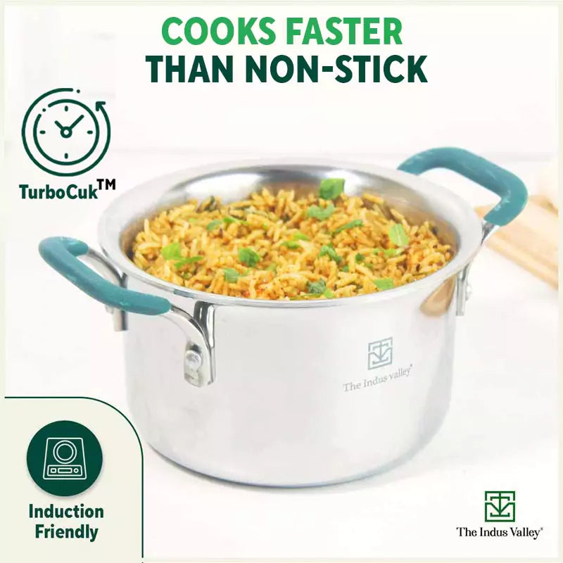 Buy Best Triply Stainless Steel Casserole/Biryani Pot/Stockpot Online ...