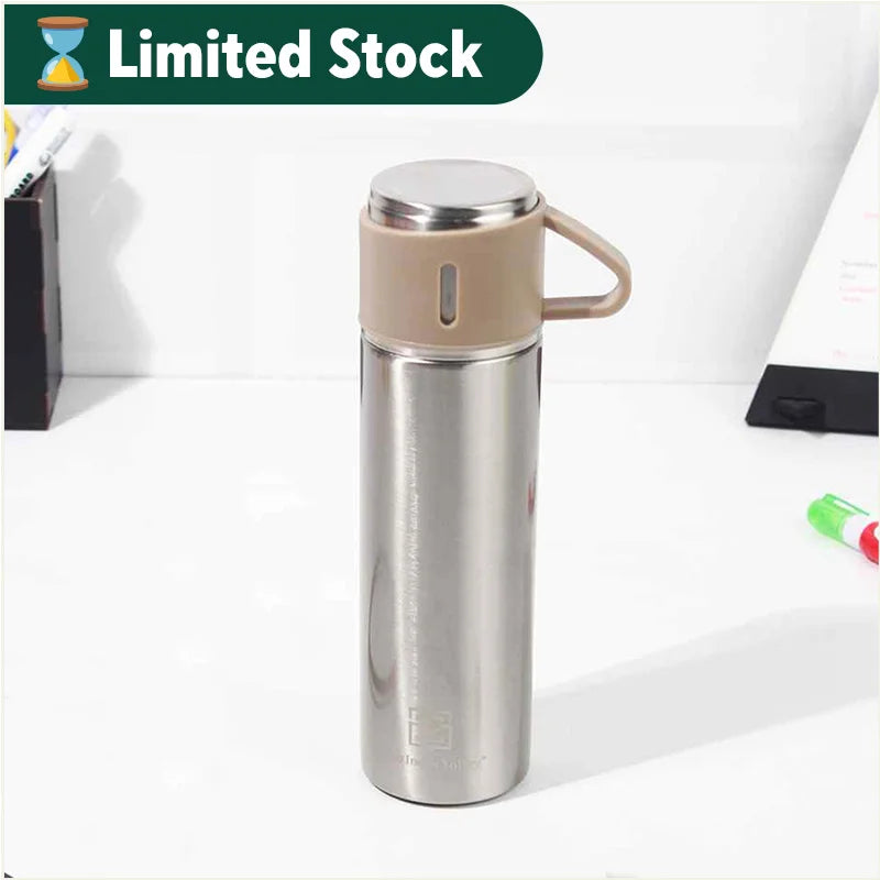 Buy Best Stainless Steel Hot & Cold Flask Bottle with Drinking Mug Lid ...
