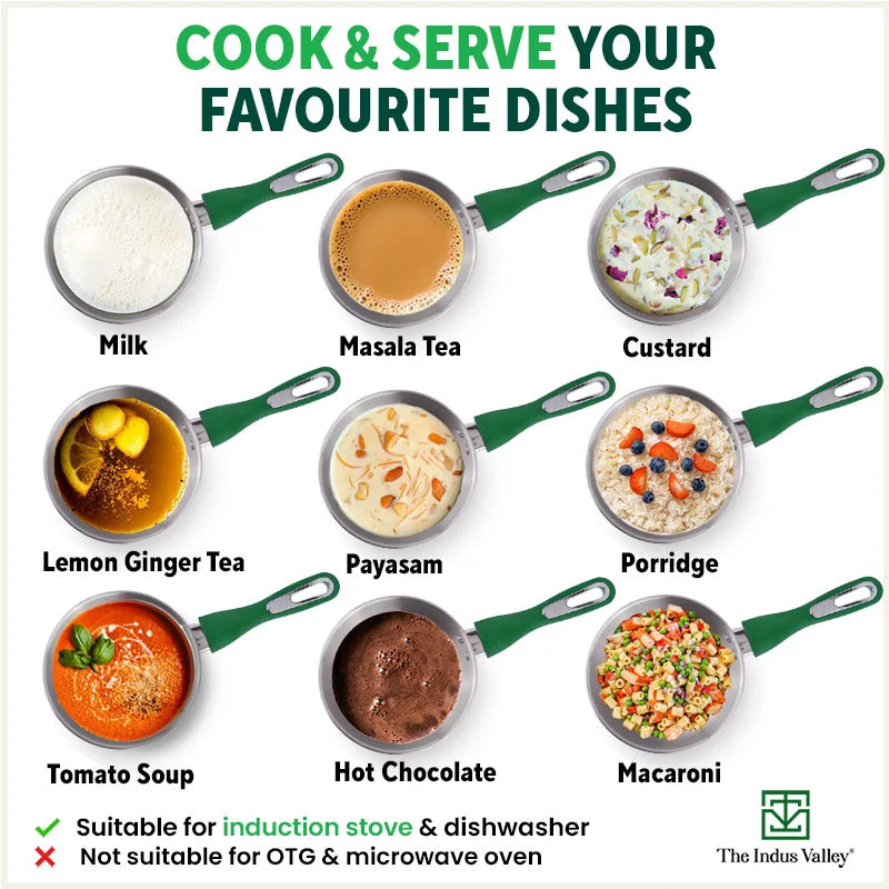 Buy Stainless Saucepan/Milk/Tea Pan with Lid Online at Best Prices in ...