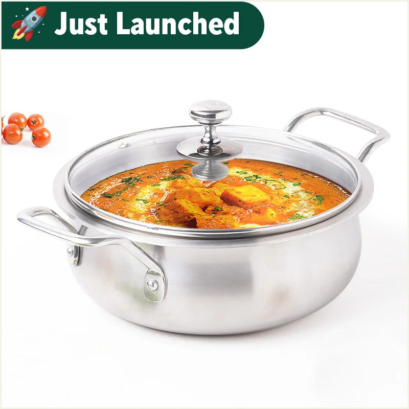 Buy Best Triply Stainless Steel Casserole/Biryani Pot/Stockpot Online ...